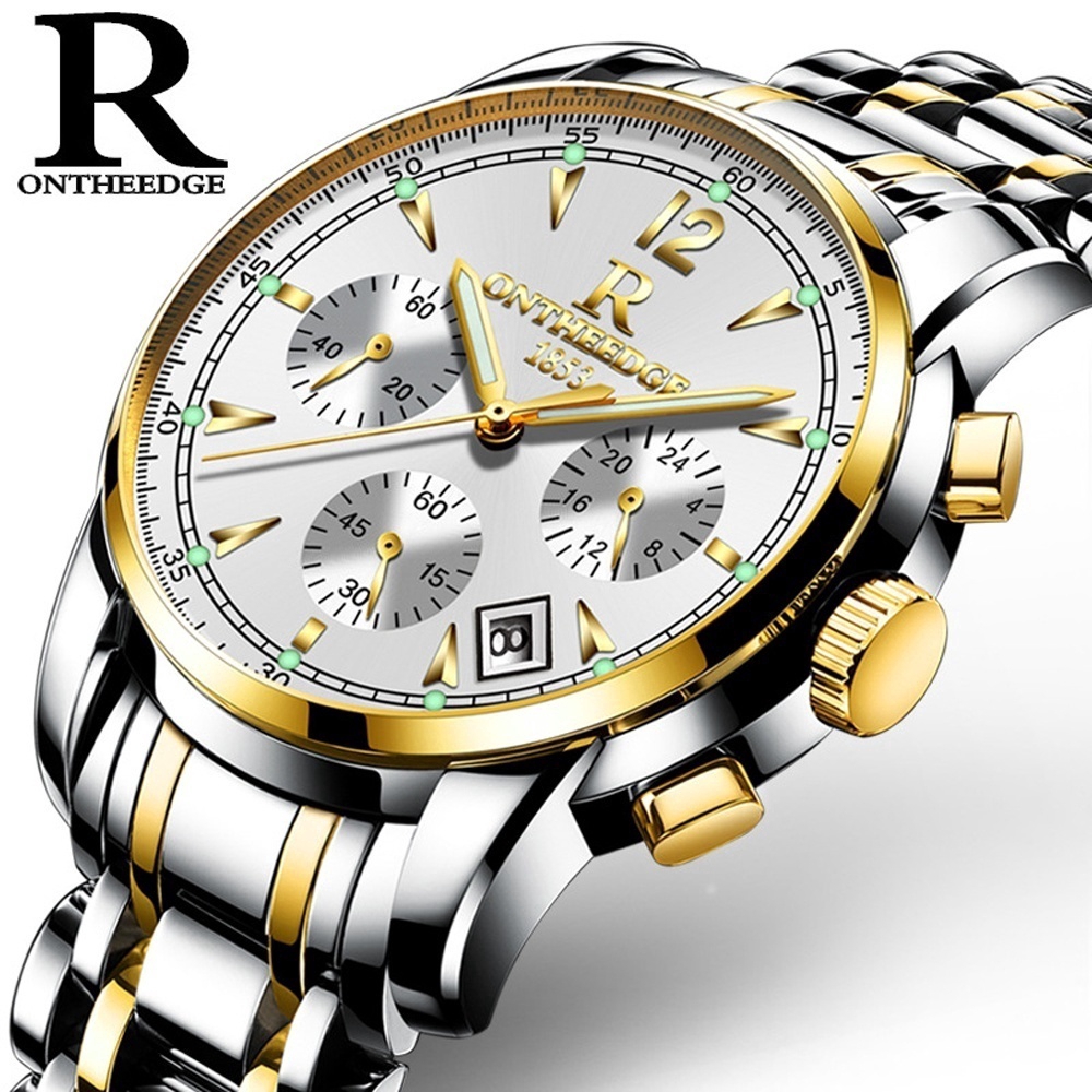 ONTHEEDGE Men Watch Date Small Dial Multifunction Waterproof ...