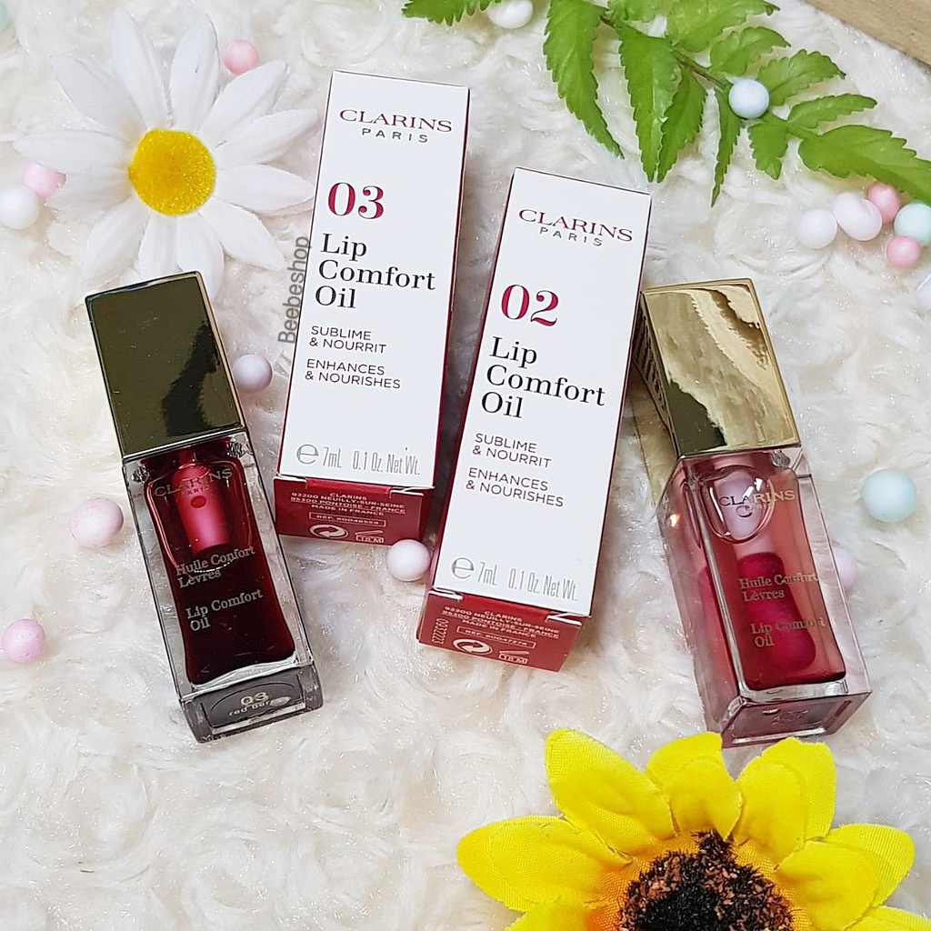 CLARINS Instant Light Lip Comfort Oil Duo Enhances & Nourishes 2.8x2pcs ...