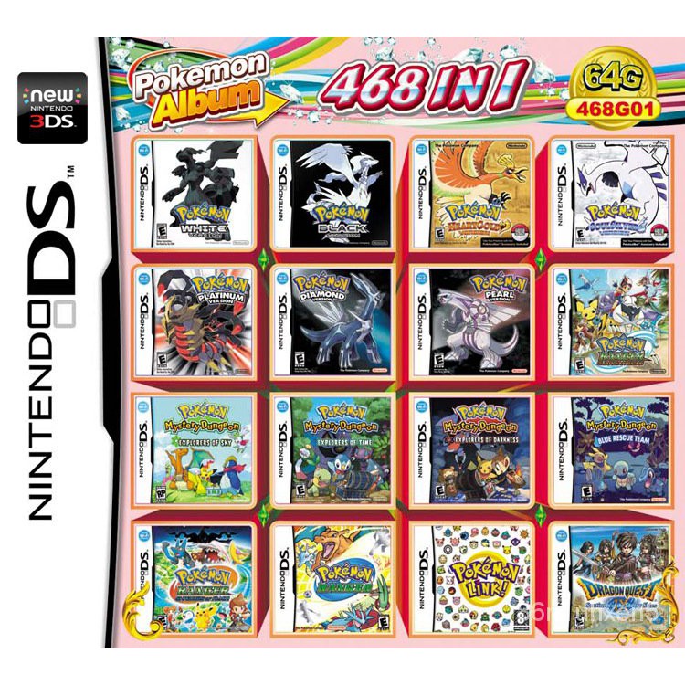 DS 3DS NDSi DSi NDS NDSL NEW Lite Game Card DS Game Card 280 Pokemon ...