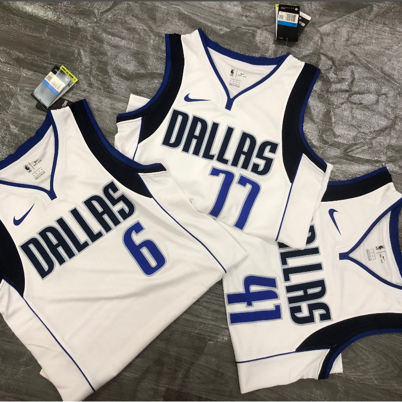 ใหม่♋เสื้อบาสเก็ตบอล Doncic Dallas Mavericks 77 # Nba Jersey 2021 สีขาว ...