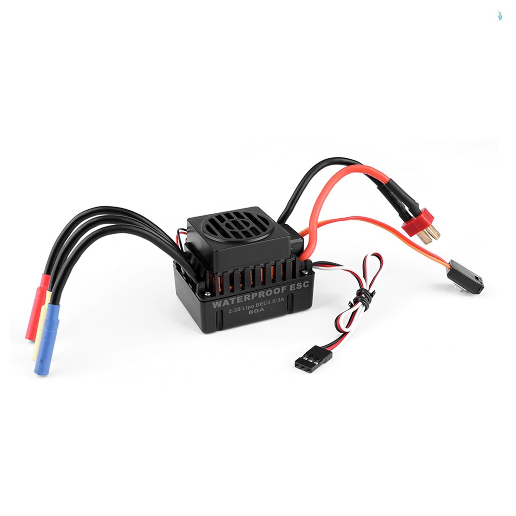 sprcmyGoolRC Waterproof 60A Brushless ESC Electric Speed Controller ...