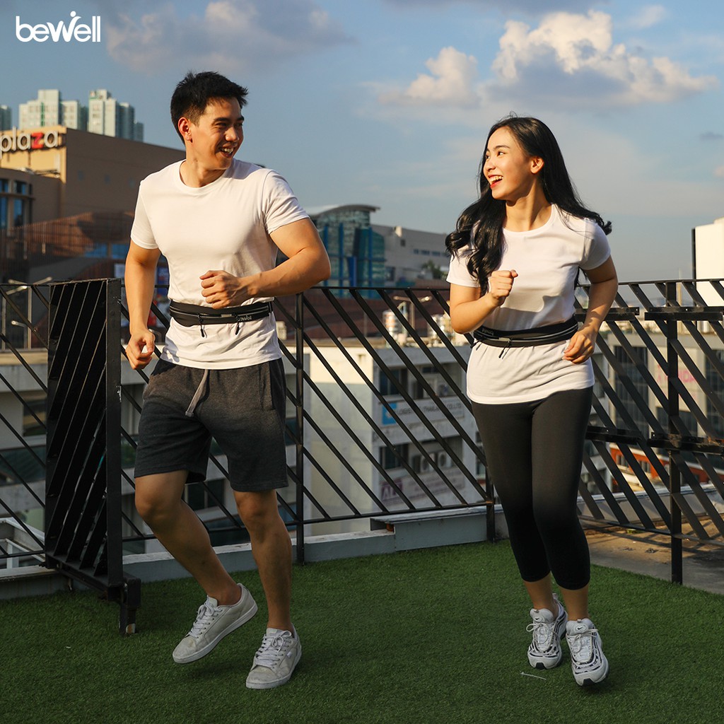 ใหม่ Bewell กระเป๋าวิ่ง คาดเอว แยกช่องใส่มือถือ และกุญแจ (ใส่ไอโฟน 10 ได้) ยางยืดคาดเอวขยายได้ ...