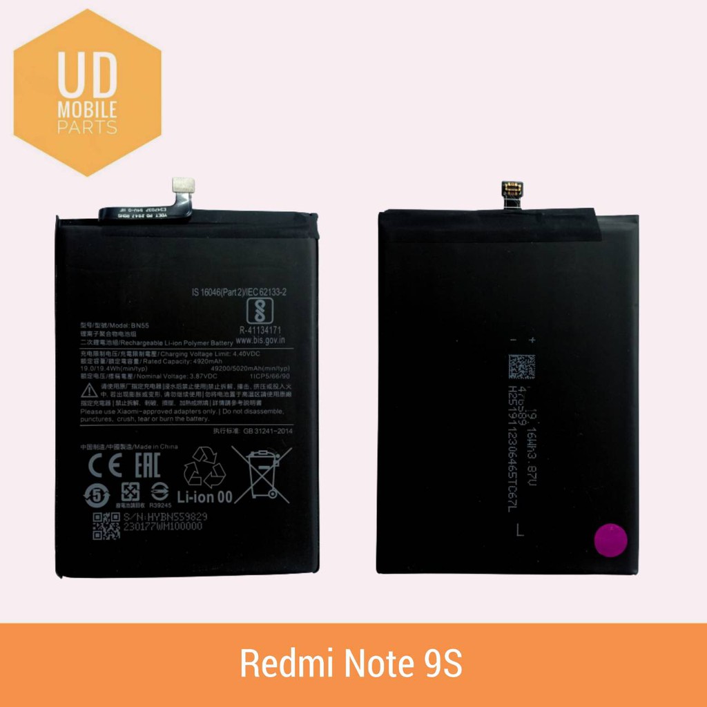 แบตเตอรี่ | Redmi Note 9S | Phone Battery | UD MOBILE PARTS | Shopee ...