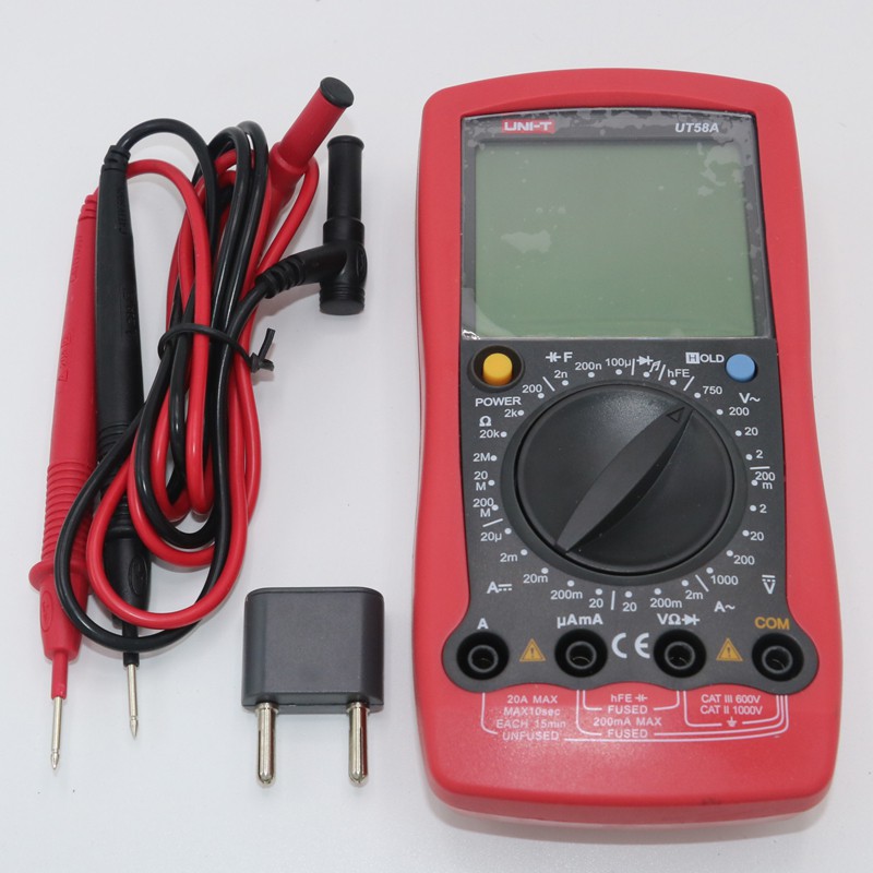 UNI-T UT58A/UT58B/UT58D/UT58C/UT58E Manual Range General Digital Multimeter; Resistance ...