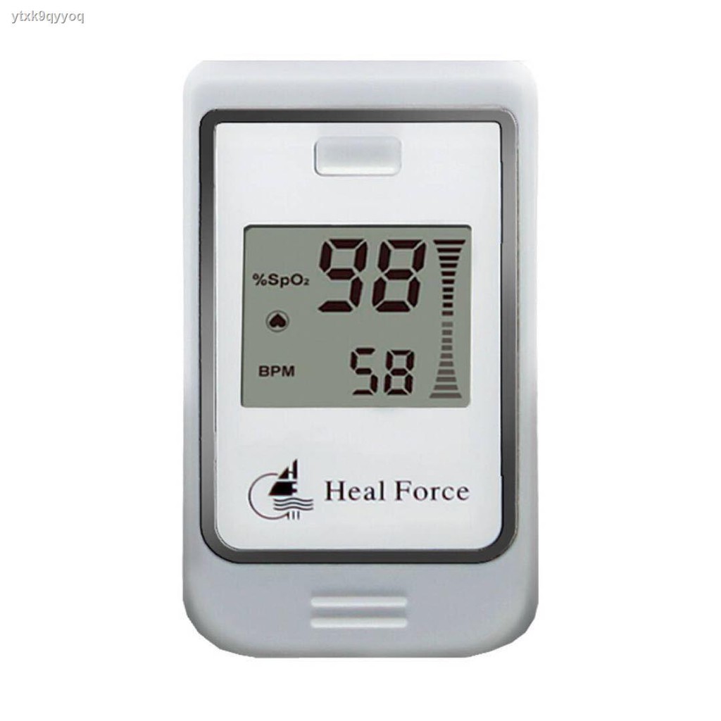 2021☊Heal Force Bluetooth Blood Oximeter Finger Clip Saturation Heart ...