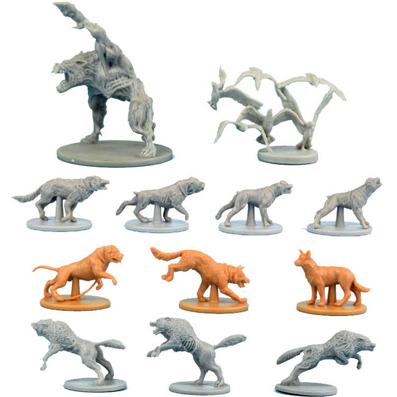 Trpg Miniatures Board Game Zombicide Black Plague Creatures Zombie Wolf ...
