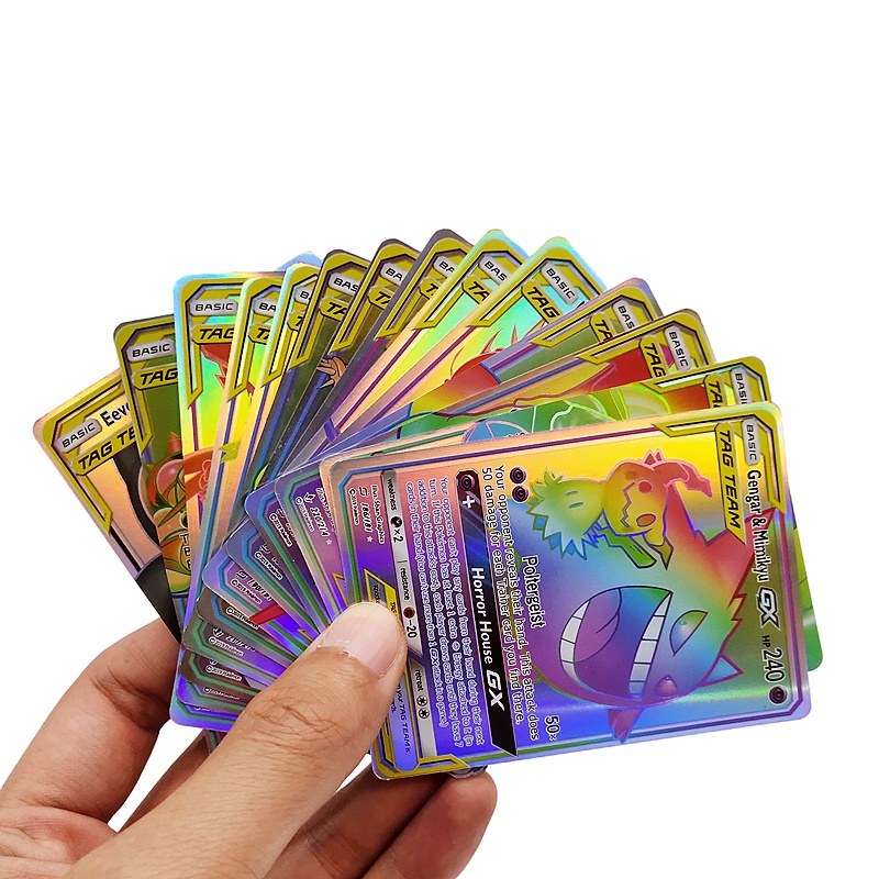 New 100cs okemon Cards GX Shining Collection TAG TEAM Colorful Cards ...