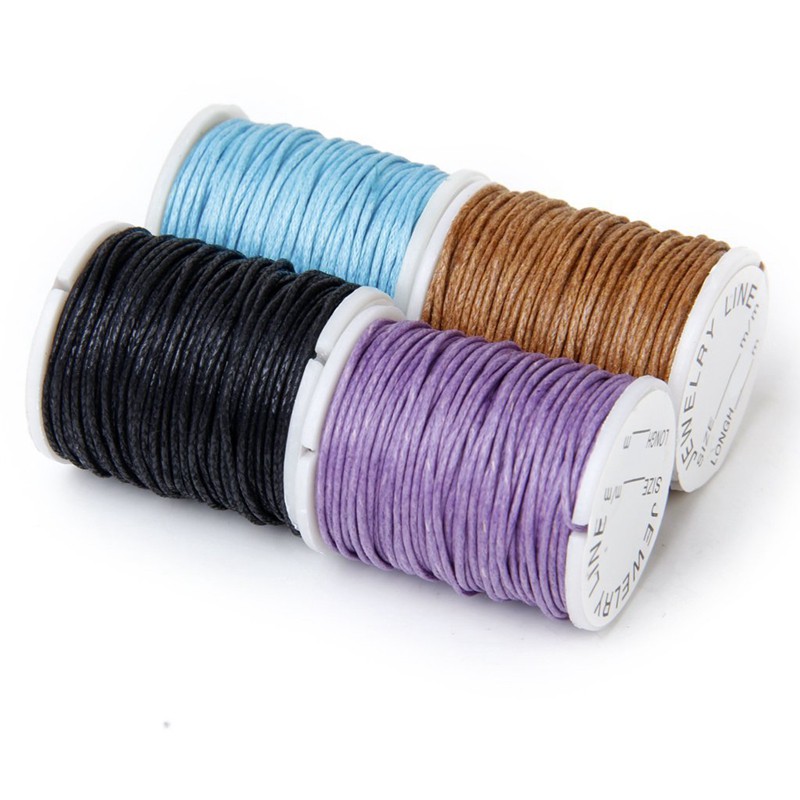 10 Rolls Color Mixed Cord Cotton Wax String 1mm wire for Pearl ...