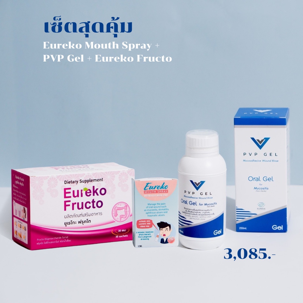 Set สุดคุ้ม Eureko Mouth Spray PVP Gel Eureko Fructo - genki__house ...