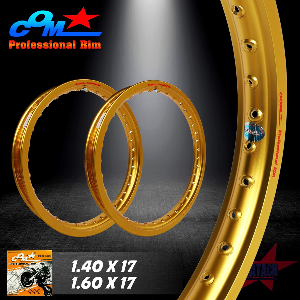 ล้อ COM 1.40 X 17 + 1.60 X 17 ล้อคอม แพ็คคู่ ขอบเรียบ ขนาด 1.40 และ 1.60 ขอบ 17 ของแท้ 1 คู่ วง ...