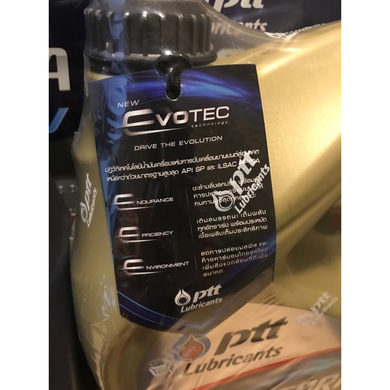 น้ำมันเครื่องเบนซิน 100 Ptt performa synthetic eco Evotec technology 0w ...