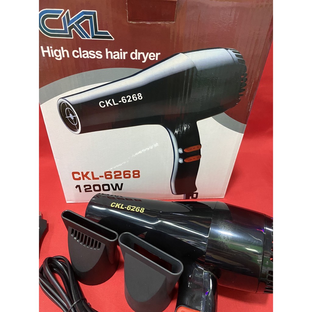 ไดร์เป่าผม รุ่นCKL-6268(ไดร์เป่าผม ปรับความร้อนและแรงลมได้) ไดร์เป่าผม (สีดำ) - saramatklongkarn ...