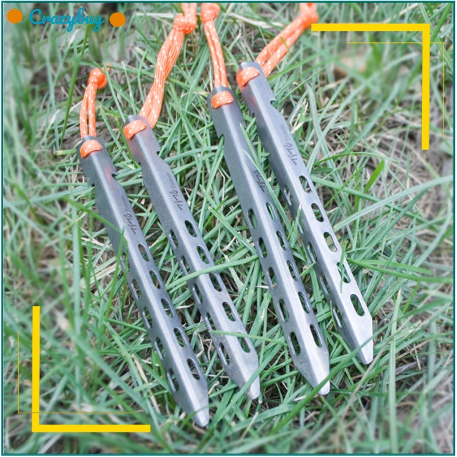 Ultralight Titanium Tent Pegs Outdoor Camping Tent Stakes for Sand ...