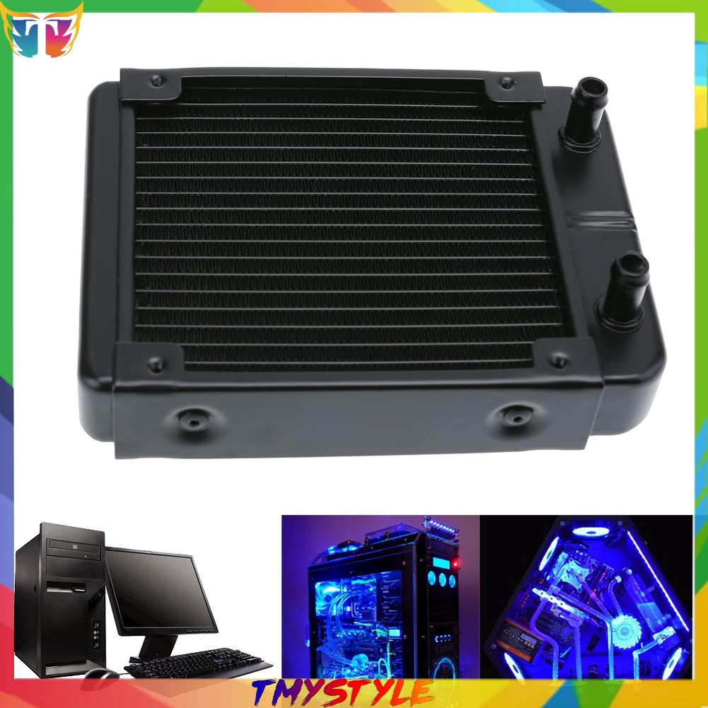 [TS] 1Pc 120mm 18 Tubes Aluminum Computer Water Cooling Radiator Heat ...