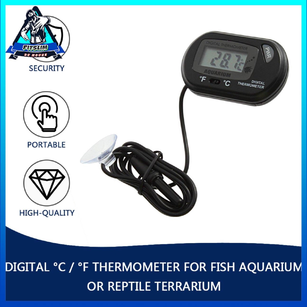 【สต็อกพร้อม】LCD Digital Fish Aquarium Thermometer Water Terrarium FREE ...