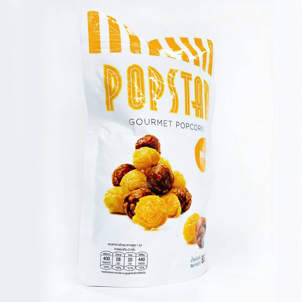 Popstar Snack Banoffee 80 G. ป๊อปคอร์นเมเจอร์ ป๊อปสตาร์ สแนค บานอฟฟี่ ...