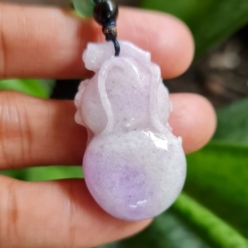 จี้หยกม่วง จี้น้ำเต้าหยก น้ำเต้าดูดทรัพย์ หยกแท้ Jadeite Type A (พร้อม ...