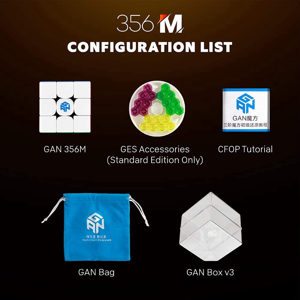 Gan 356 M Speed Cube รูบิค 3x3 แม่เหล็ก ลูกบาศก์แม่เหล็กปริศนา 356M ...