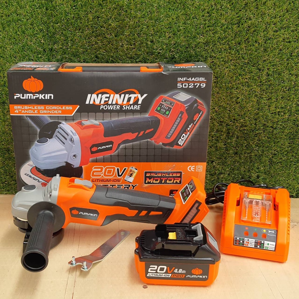 PUMPKIN 50279 INFINITY POWER 20V เจียรมือไร้สาย ไร้แปรงถ่าน 4นิ้ว ...