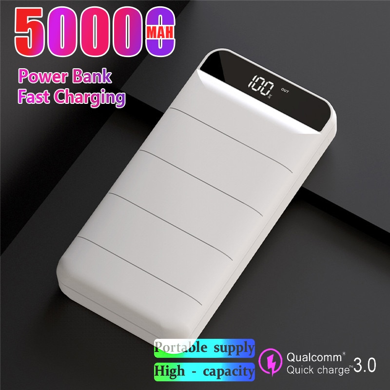 Original 50000mAh Power Bank Portable Phone Charger External Battery ...