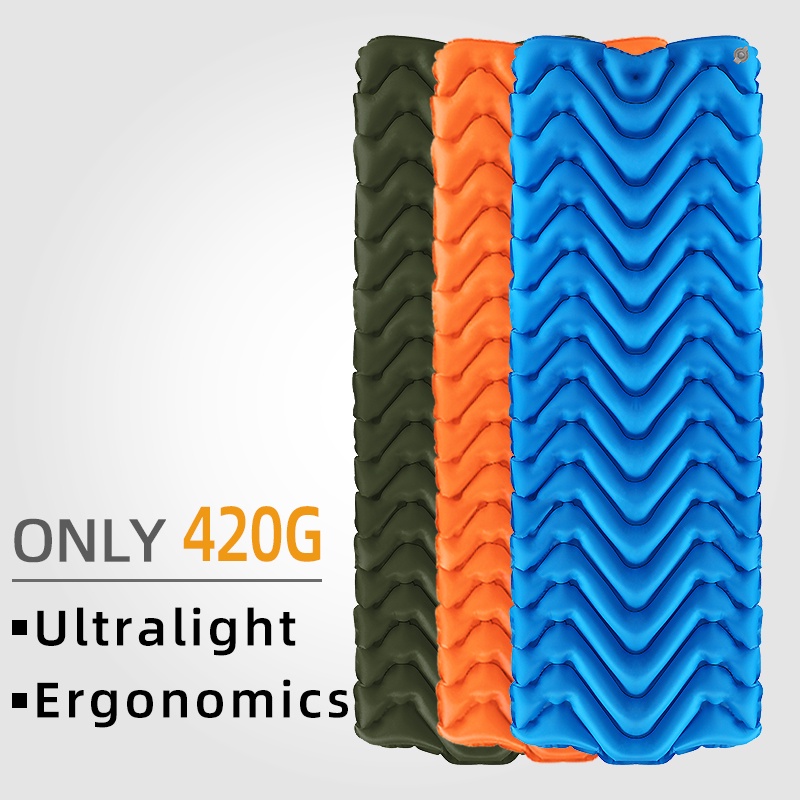 เต็นท์Camping Air matt mat Ultralight Inflatable mattress in tent ...