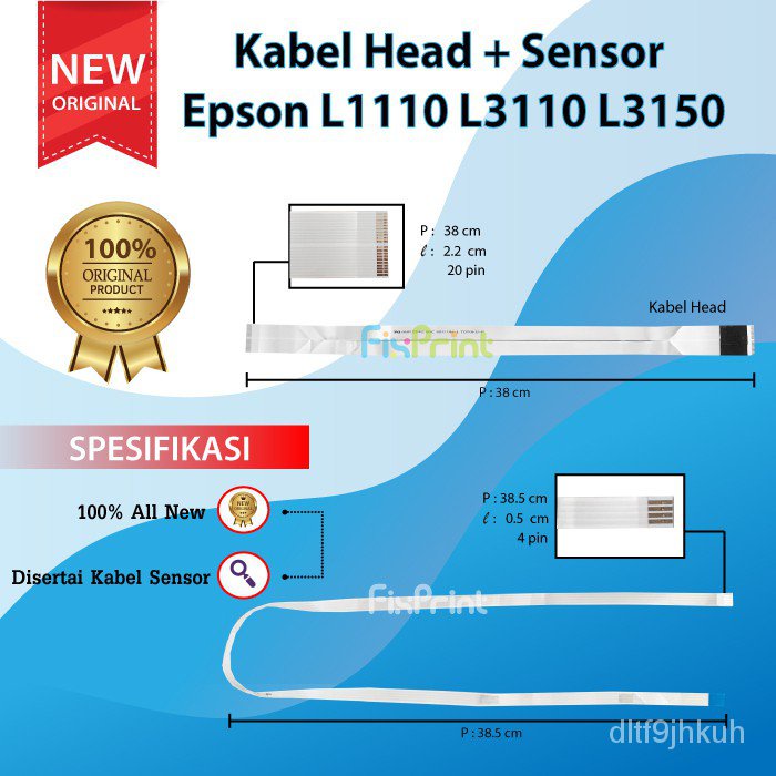 Epson L1110 L3110 Printer Head + Sensor Cable L3150 L4150 L4160 ...