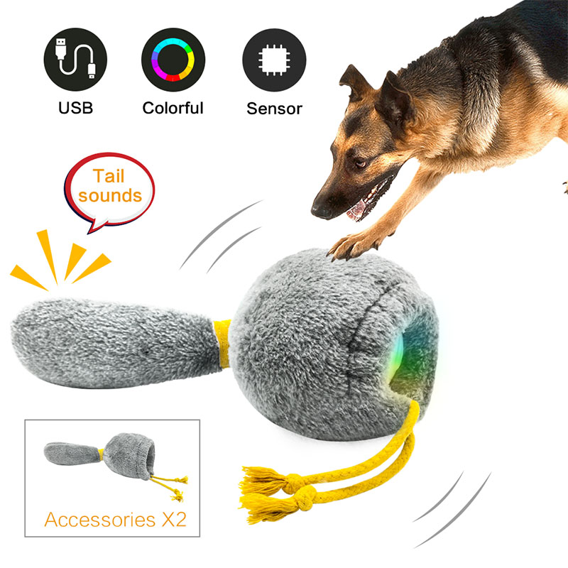 Electric Magic Dog Chew Toy Automatic Rolling Bouncing Intelligent Led ...