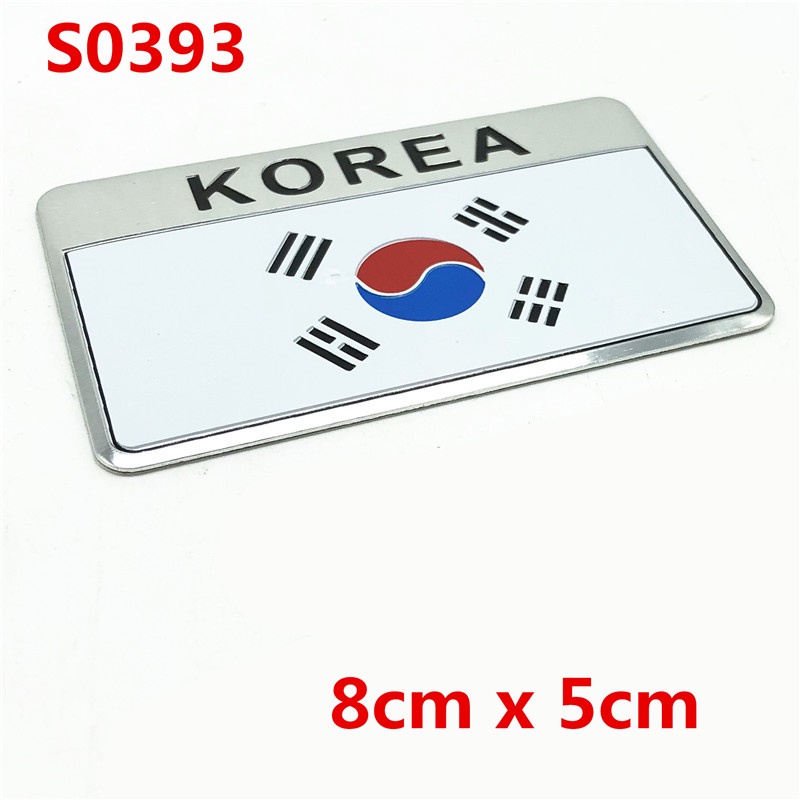 3d Metal Korea Korean National Flag Badge Car Front Grill Grille Emblem ...