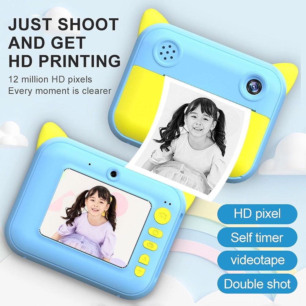 HD 1080P Children Thermal Printing Camera 2.4inch 12MP Photo Video ...