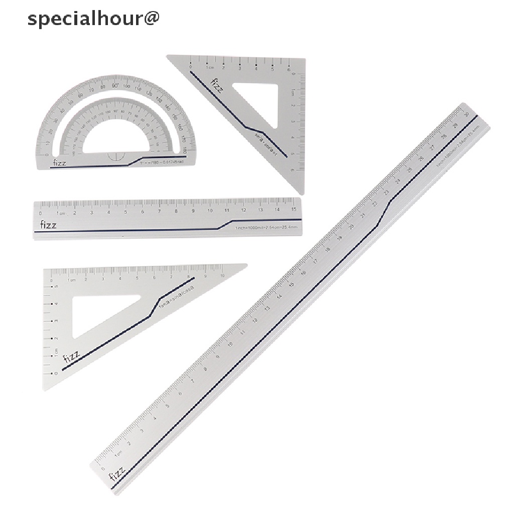 specialhour 4Pcs Drawing Supplies Set Square Triangle Ruler Aluminum ...