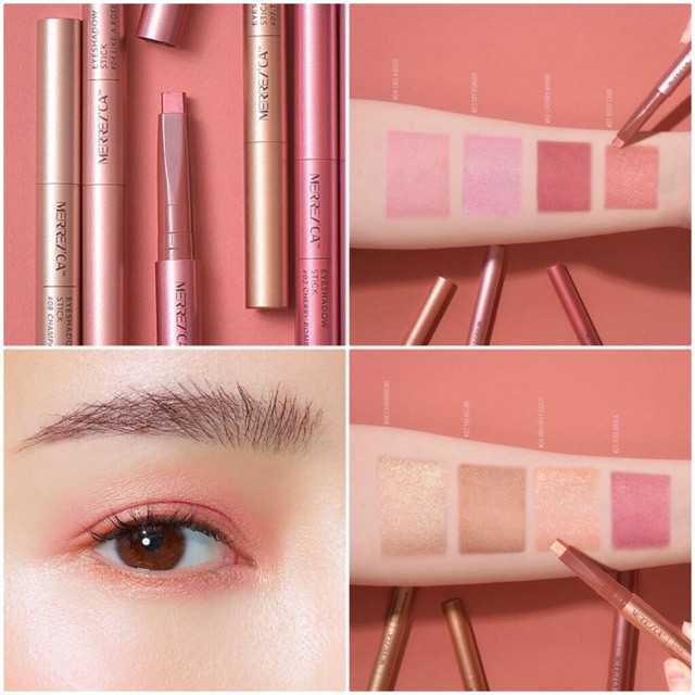 สอเขียนคิ้ว merrezca ลดล้างสต๊อก Merrezca Eyeshadow Stick มีให้เลือก 8 ...