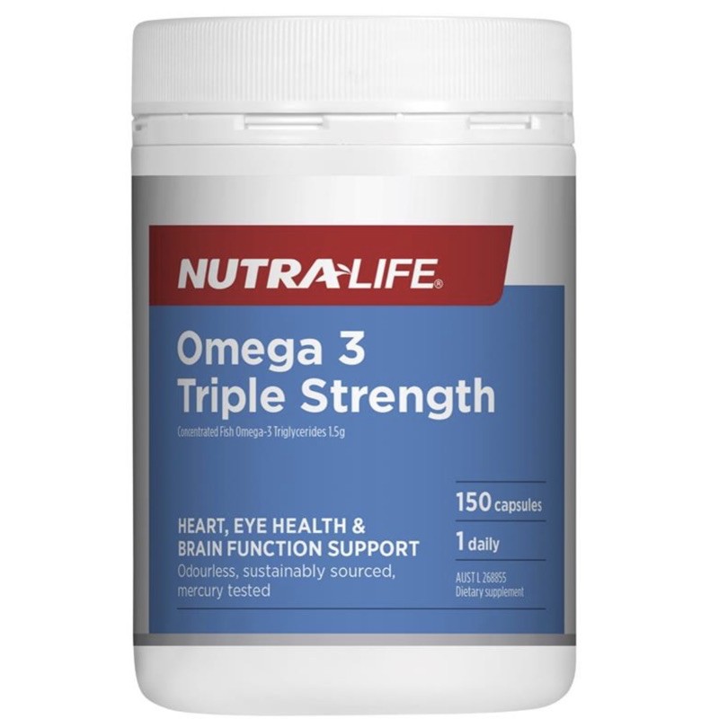 Nutra-Life Omega 3 Triple Strength Odourless 150 Capsules (สินค้า pre ...