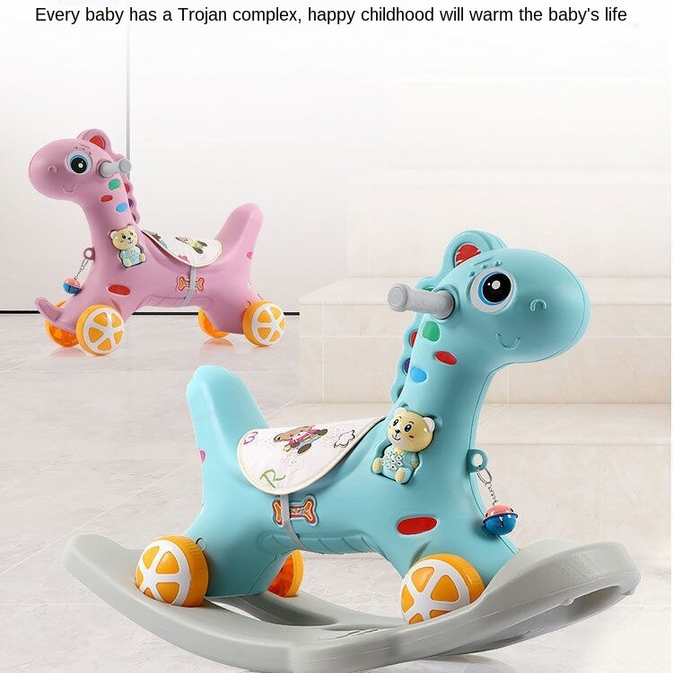 Children's large Trojan horse 1-5 year old baby birthday gift toy ...