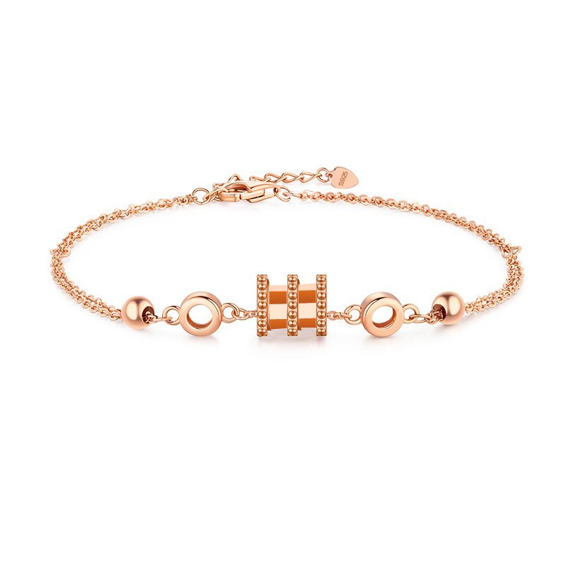 JigmeเงินรอบเอวS925สร้อยข้อมือเงินหญิงกุหลาบทองinsเล็กๆน้อยๆออกแบบ ของขวัญวันวาเลนไทน์ที่จะส่ง ...