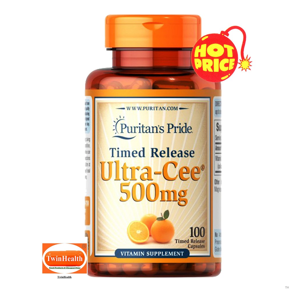 พร้อมส่งPuritans Pride Ultra Cee 500 mg Time Release 100 Capsules ...