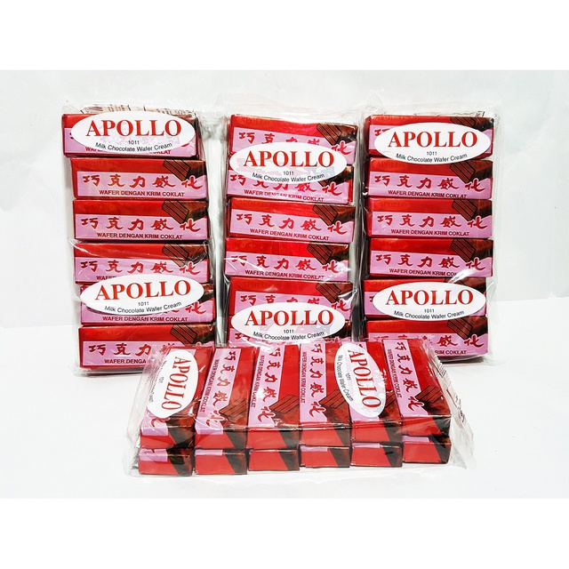 Apollo เวเฟอร์ เคลือบ ช็อกโกแลต ช็อคโกแลต แพค 48 ชิ้น [ช็อคแพค แดง 48 ...