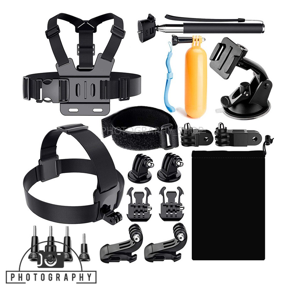 Gopro Accessories Kit 19 in1 ชุดอุปกรณ์เสริมกล้องแอคชั่น Gopro SJ cam K ...