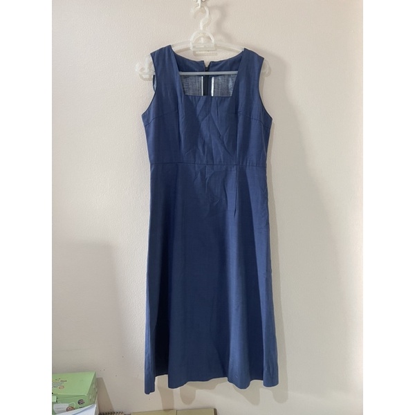 Blue Dress คอเหลี่ยม | Shopee Thailand