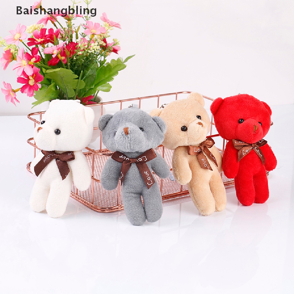 BSBL Mini plush bear stuffed cartoon animal cute key chain pendant soft ...