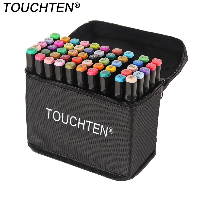 TouchFive 24 Colors Art Marker Set，Twin Tip Pens Graphic Art Pens Glj2 ...
