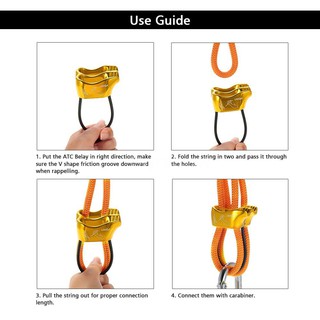 Tsm Lixada Double Slot ATC Belay Rappel Device Outdoor Rock Climbing ...