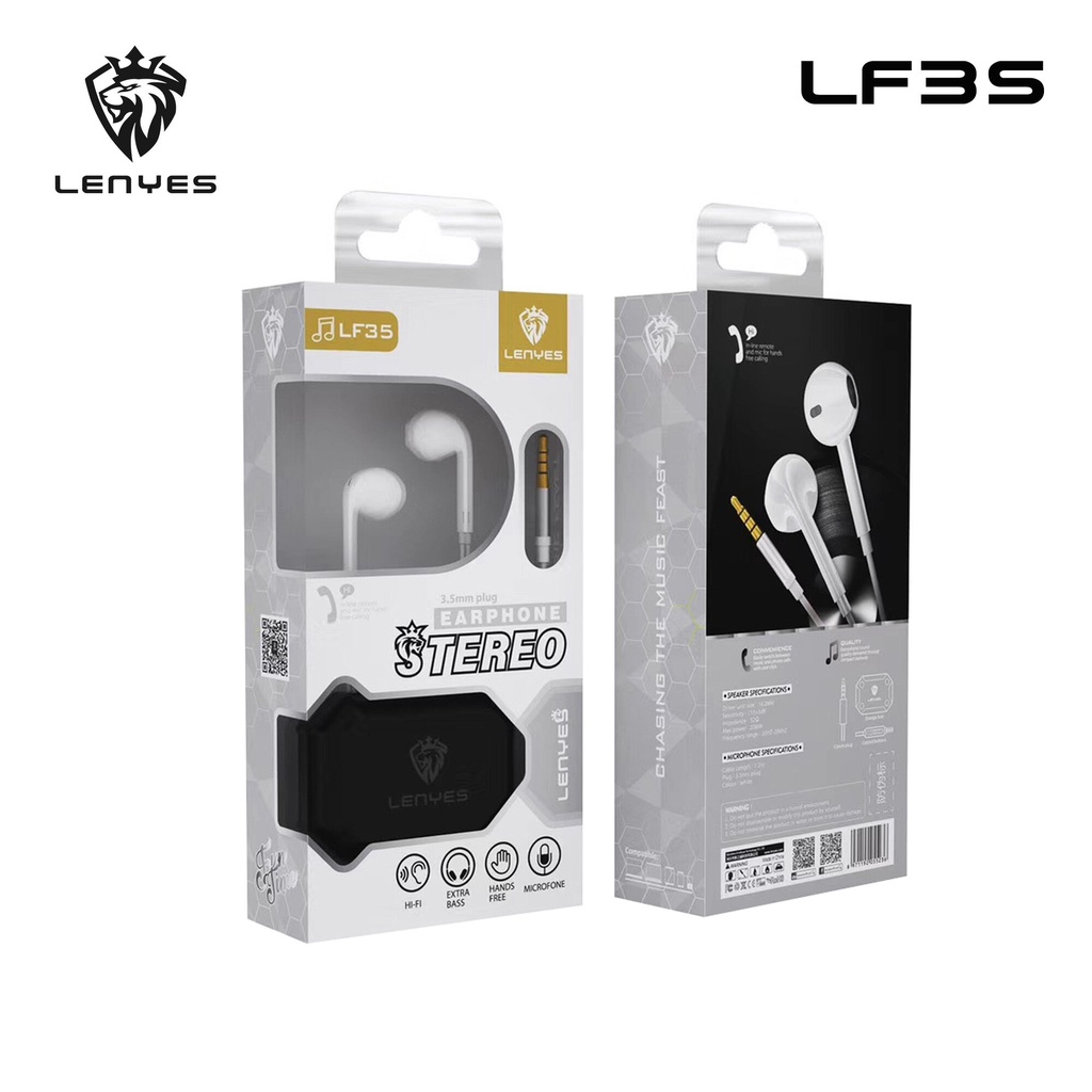 Lenyes Earphone หูฟัง รุ่น LF35 (กล่องเก็บหูฟัง) TM2Z - qa1w249ov6 ...