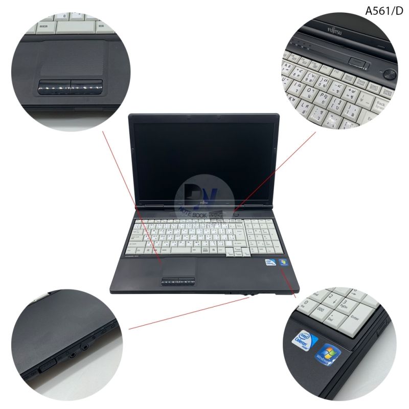 โน๊ตบุ๊คมือสอง Notebook Fujitsu Celeron รุ่น A552????เล่นเน็ต ดูหนัง ...