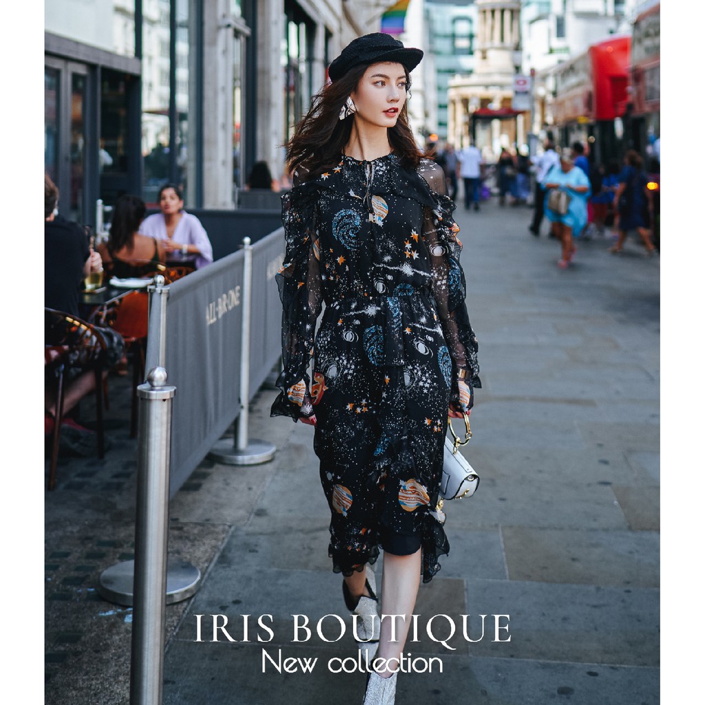 [สินค้าลิขสิทธิ์แท้] Iris Boutique ID015 Big Sale Lady Starry starry night Maxi Dressชุดเดรสยาว ...