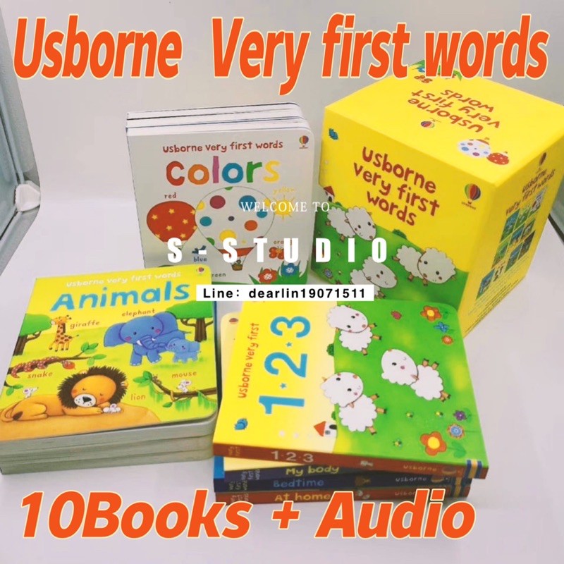 Usborne Very First Words 10books set บอร์ดบุ๊ค 10เล่ม กระดาษแข็งไม่ฉีก ...