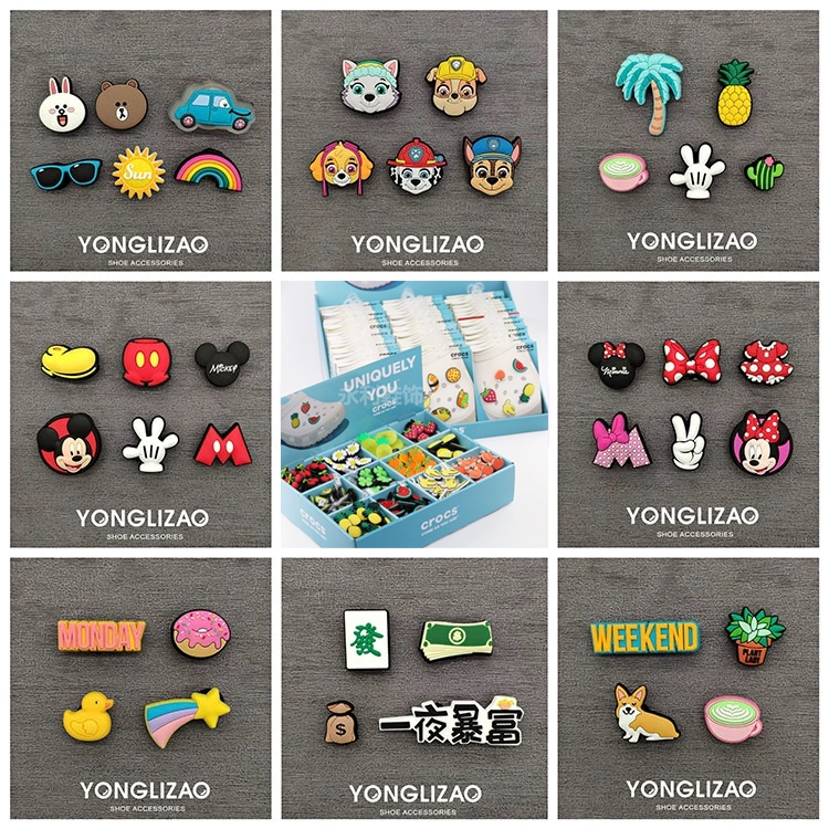 jibbitz crocs charms ตัวติดรองเท้า แท้ เข็มกลัด รูปดอกไม้ สําหรับตกแต่ง ...