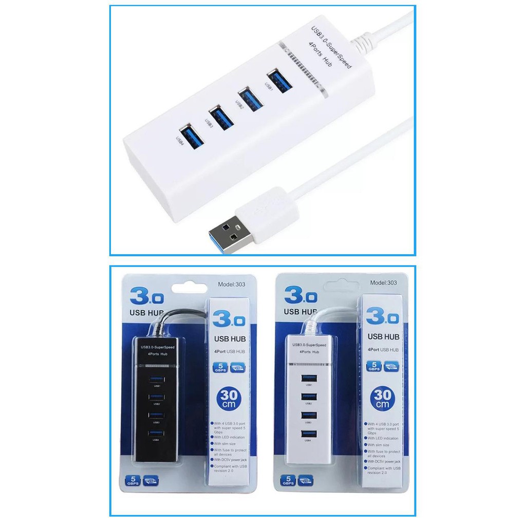 NEW USB HUB 4 port 3.0 สายยาว 30 cm | Shopee Thailand