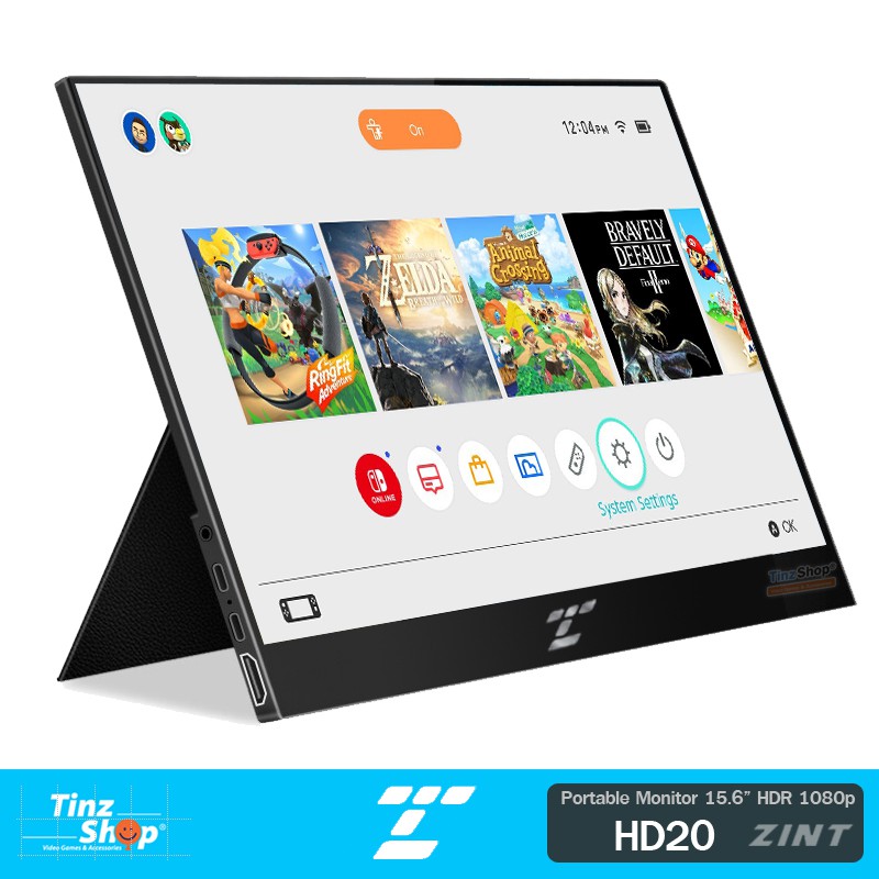 Zint HD20 จอพกพา Gaming Portable Monitor 15.6" Type-c HDMI Full HD ...