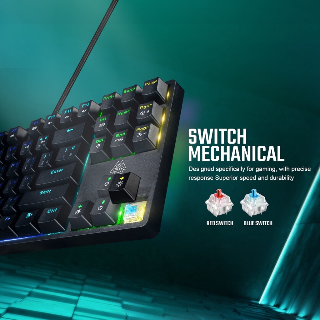 EGA Type-K7 Mechanical Gaming Keyboard TKL 80 คีย์บอร์ดเล่นเกมส์ ...