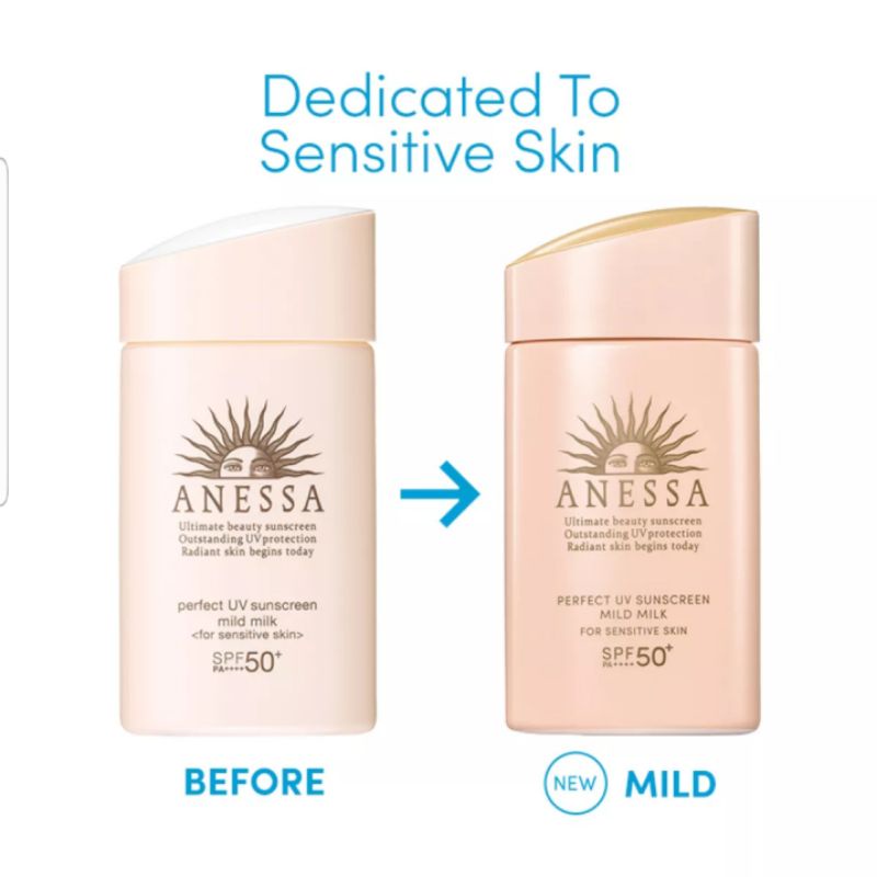 Anessa Perfect UV Sunscreen Mild Milk for Sensitive Skin SPF50 60ml ...